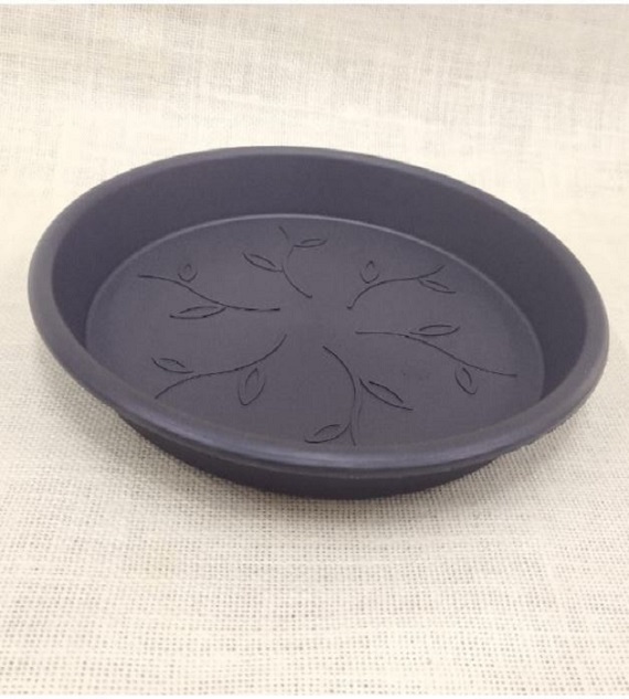 8" Drian Tray Black - Set of 2 | TheGreenyard.in